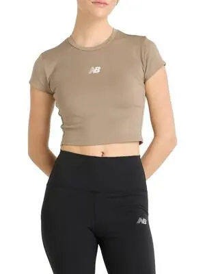 NEW BALANCE Harmony Fitted Crop Performance T-Shirt Dockside