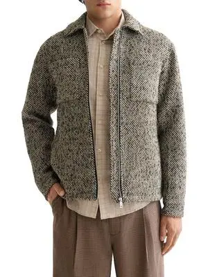 Scotch & Soda Tweed Jacket - Green/beige Tweed