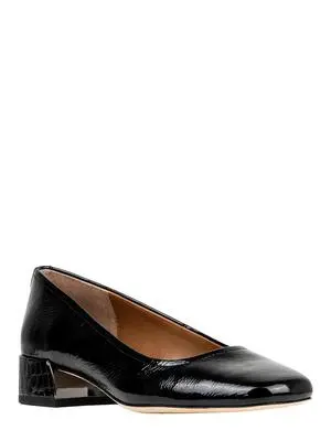 DONALD PLINER Block Heel Pump Black