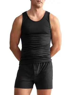 RHONE C.o.r. Ribbed Tank Pure Black