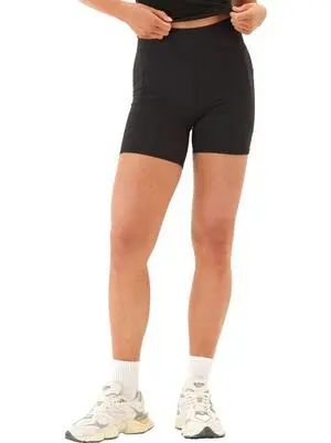 THREADS 4 THOUGHT Elena High-waist Bike Shorts - Jet Black