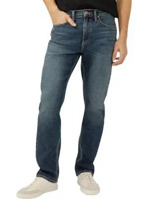 SILVER JEANS CO. Machray Athletic Fit Straight Leg Jeans - Shadow
