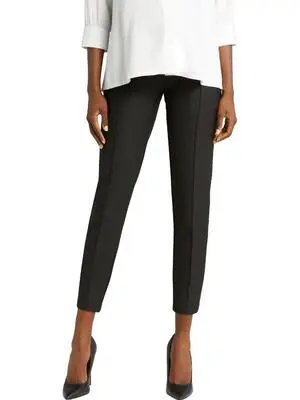MARION Slim Leg Maternity Trousers - Black