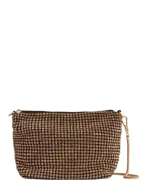REISS Leah Crystal Convertible Clutch - Gold