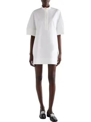 Givenchy A-line Cotton Poplin Minidress - White