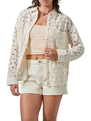 Brixton East Side Lace Button-up Shirt - Whitecap