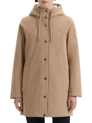 Hunter Billy Hooded Raincoat British Tan