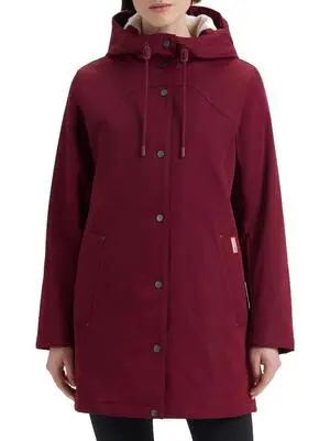 Hunter Billy Hooded Raincoat Cranberry