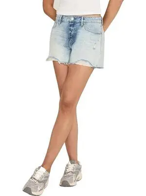 UNPUBLISHED Emma Raw Hem Denim Shorts - Bow