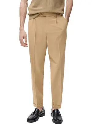 Mango Suit Pants Beige