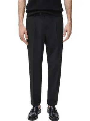 Mango Suit Pants Black