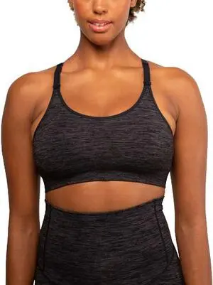 MODERN ETERNITY Layla Yoga Racer Back Nursing Bra - Charcoal Melange