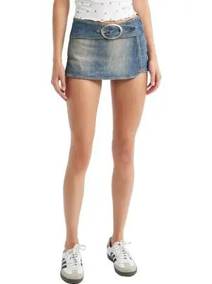 BDG URBAN OUTFITTERS Belted Miniskort - Denim