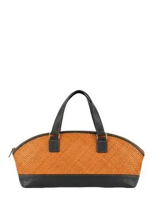 DEUX MAINS East-west Satchel - Cognac
