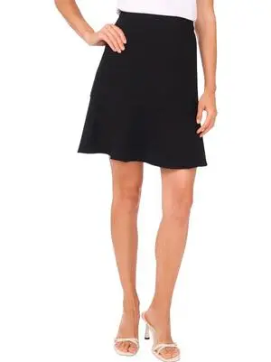Halogen Flared Ruffle Hem Skirt - Rich Black