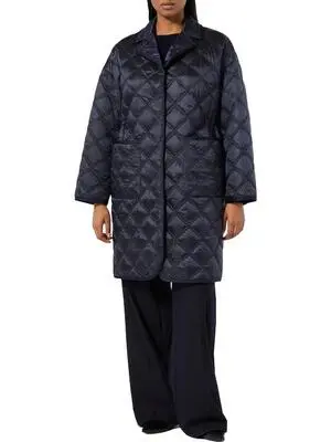 Marina Rinaldi Preston Water Repellent Quilted Coat - China Blue