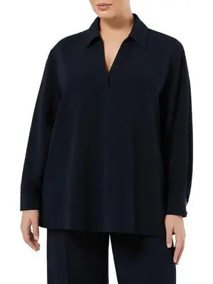 Marina Rinaldi Zama Cady Tunic Jacket - Midnight Blue