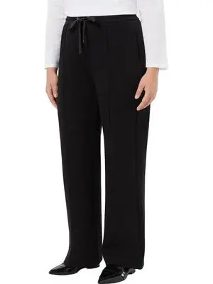 Marina Rinaldi Albore Drawstring Waist Jersey Pants - Black