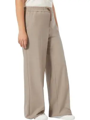 Marina Rinaldi Stretch Twill Drawstring Pants - Turtledove
