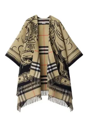 Burberry Stormy Knight Wool Cape - Sand