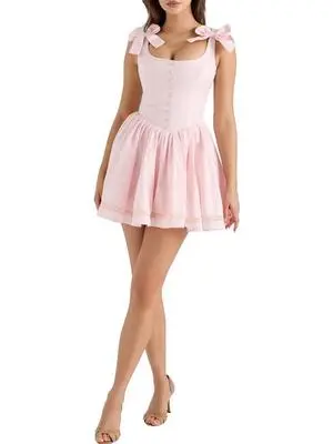 House Of Cb Lyla Fit & Flare Mini Dress - Pink Dogwood
