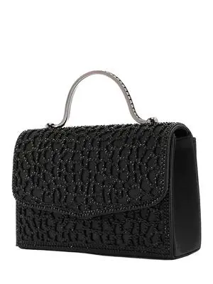 LADY COUTURE Rhinestone Embellished Evening Handbag - Black