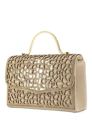 LADY COUTURE Rhinestone Embellished Evening Handbag - Gold