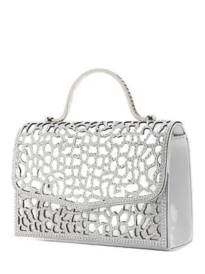 LADY COUTURE Rhinestone Embellished Evening Handbag - Silver