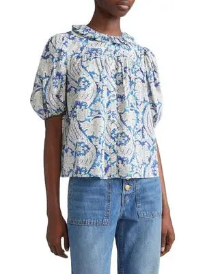 ULLA JOHNSON Amari Floral Button-Up Shirt