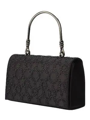 LADY COUTURE Rhinestone Covered Clutch Black