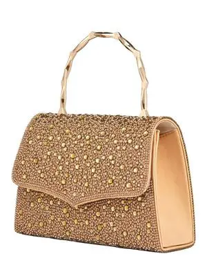 LADY COUTURE Embellished Evening Handbag With Top Handle - Gold