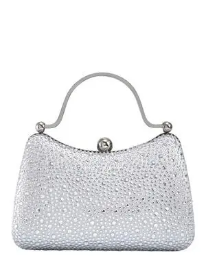 LADY COUTURE Dazzling Evening Handbag With Metal Handles