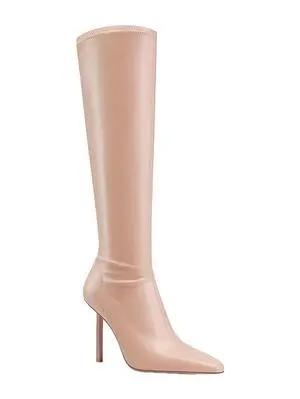 Femme La Whistler Pointed Toe Knee High Boots - Beige