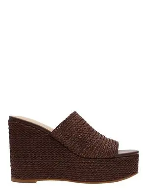 Steve Madden Cassi Platform Wedge Slide Sandal - Brown