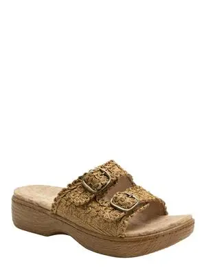 ALEGRIA BY PG LITE Oona Platform Slide Sandal - Natural