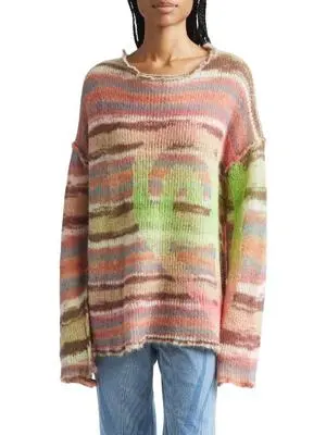 PAOLINA RUSSO Pilgrim Loose Fit Mohair & Alpaca Blend Sweater - Autumn Leaves