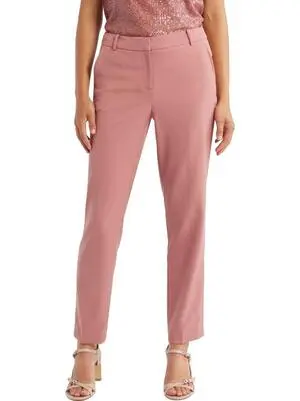 Anne Klein Straight Leg Ankle Pant - Soft Primrose