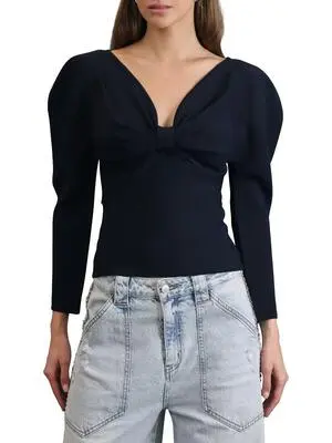 Avec Les Filles Dolman Sleeve Sweater - Navy