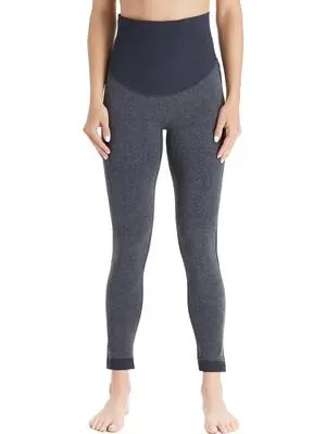 MODERN ETERNITY Ella Activewear Seamless Maternity Leggings Grey Jacquard