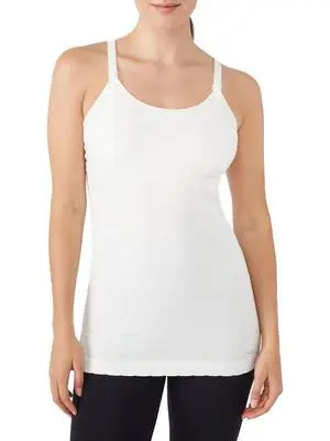 MODERN ETERNITY Seamless Maternity/nursing Yoga Tank - Egg Shell