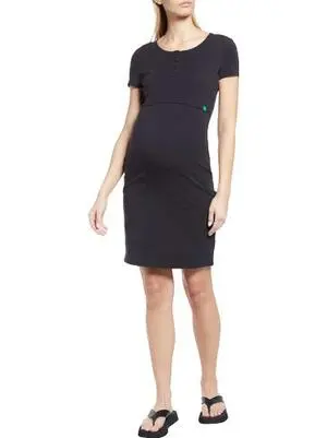 MODERN ETERNITY Nursing Maternity Dress - Jet Black