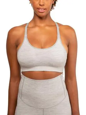 MODERN ETERNITY Layla Yoga Racer Back Nursing Bra - Graphite Melange