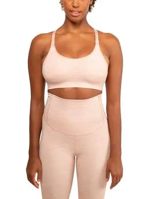 MODERN ETERNITY Layla Yoga Racer Back Nursing Bra - Peach Melange