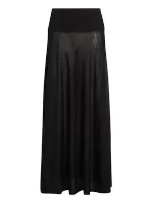 Alaïa Virgin Merino Wool Maxi Skirt - Noir Alaia