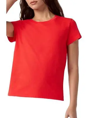 FLORENCE BY MILLS Solid Short Sleeve T-Shirt Poppy Red