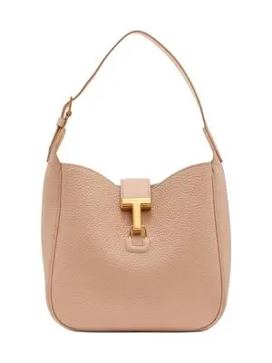 TOM FORD Small Monarch Leather Hobo Bag - 1j013 Light Beige