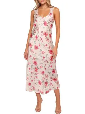 PETAL & PUP Floral Satin Slip Dress - Cameo Floral