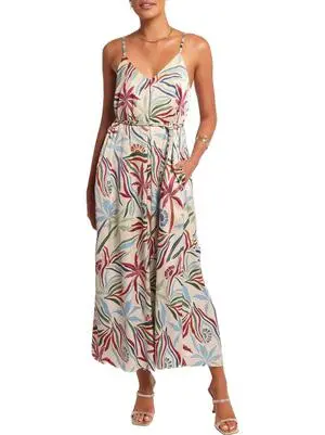PETAL & PUP Riva Mixed Print Maxi Dress - Tahitian Tide