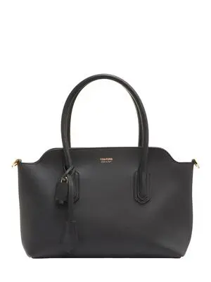 TOM FORD Medium Alexander Leather Tote - 1n001 Black