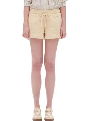 BAYEAS High Waisted Denim Shorts - Creme Brulee